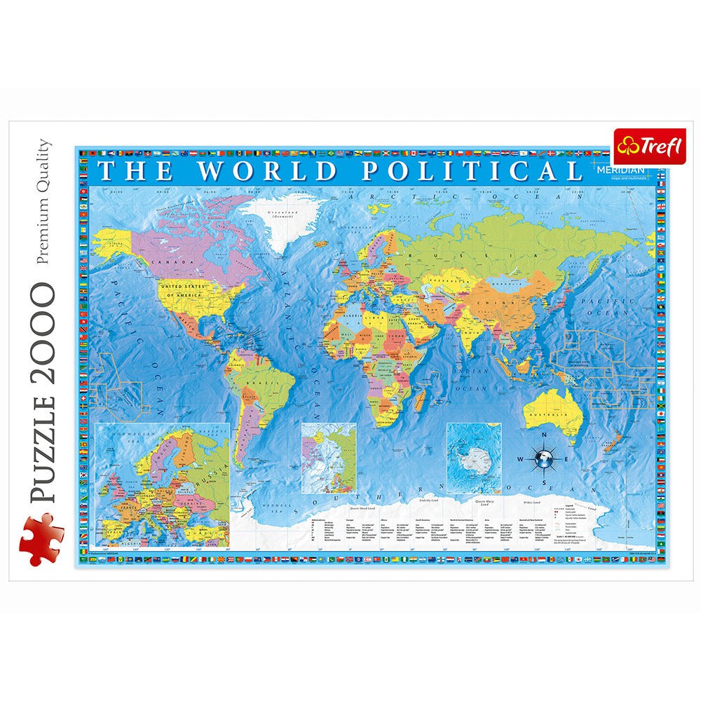 Trefl 2000pc Political Map of the World – Hobbyco