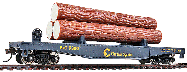 Walthers HO T/Line Log Dump Car w/Logs BandO – Hobbyco