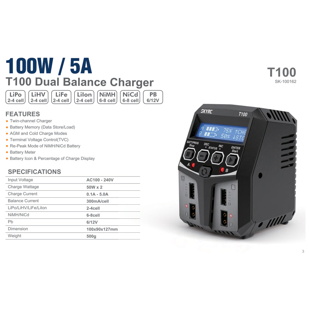 SKYRC T100 Battery Charger – Hobbyco
